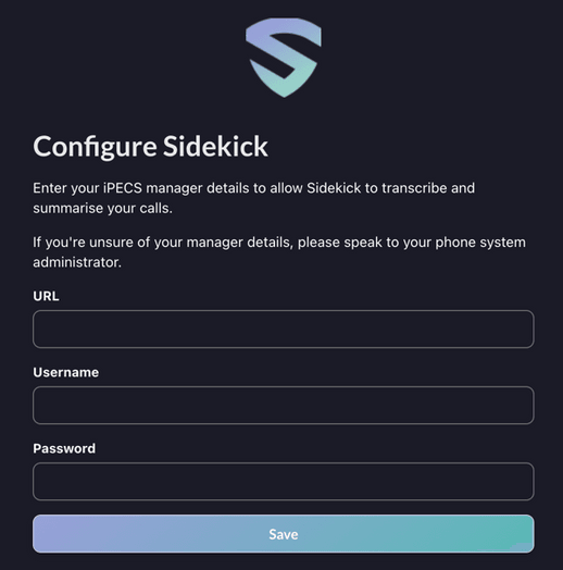 Setting up and managing Sidekick